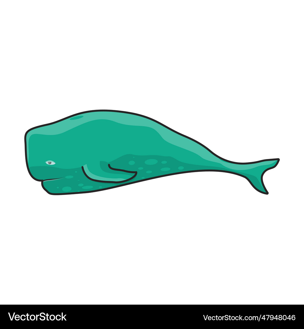 Whale sperm iconcolor icon isolated Royalty Free Vector