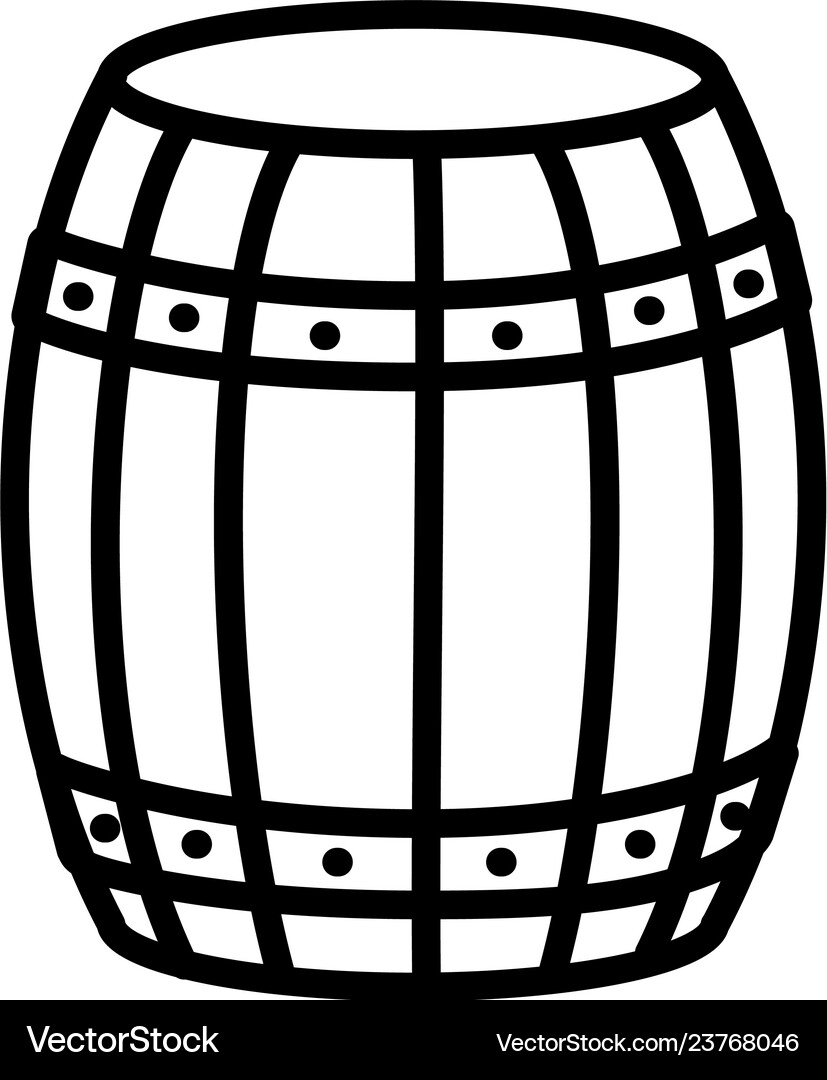 Wooden barrel cartoon Royalty Free Vector Image