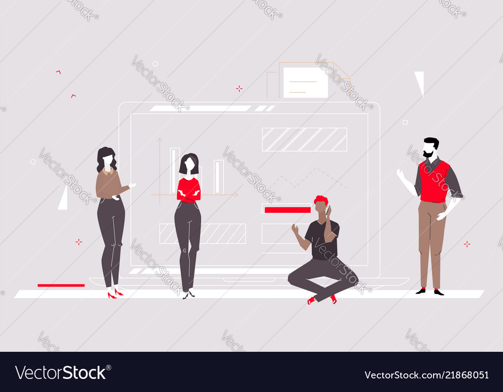 Business analysis - flat design style colorful Vector Image Business analysis - flat design style colorful Vector Image