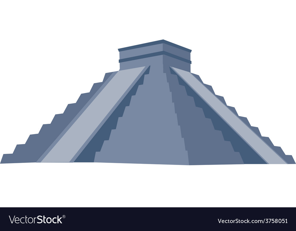 Chichen itza grey Royalty Free Vector Image - VectorStock