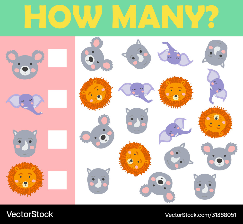 Counting game for preschool children educational Vector Image