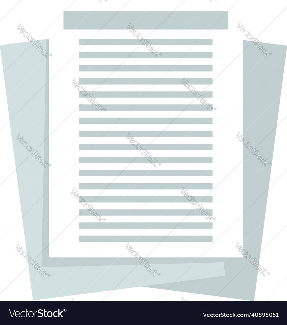 Investigator documents icon flat isolated Vector Image Investigator documents icon flat isolated Vector Image