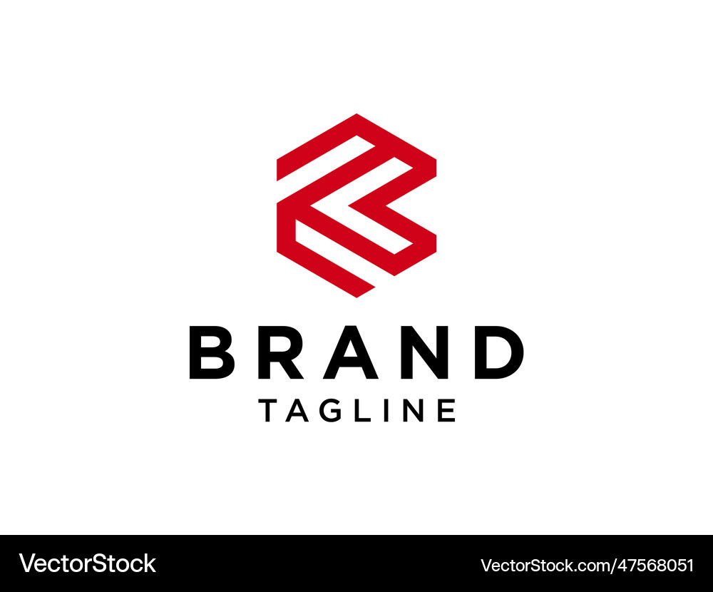 Red geometric line abstract letter k logo usable Vector Image