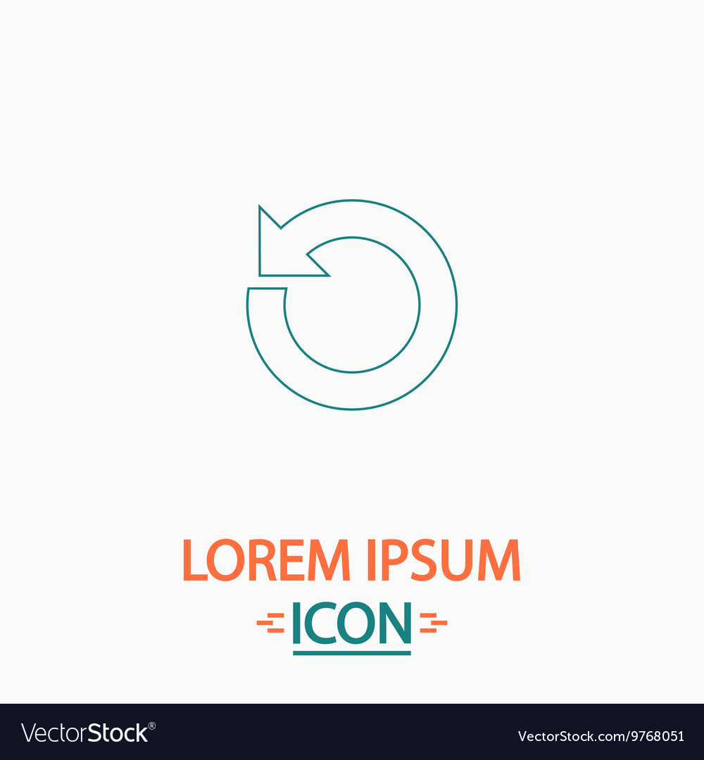 Reset computer symbol Royalty Free Vector Image