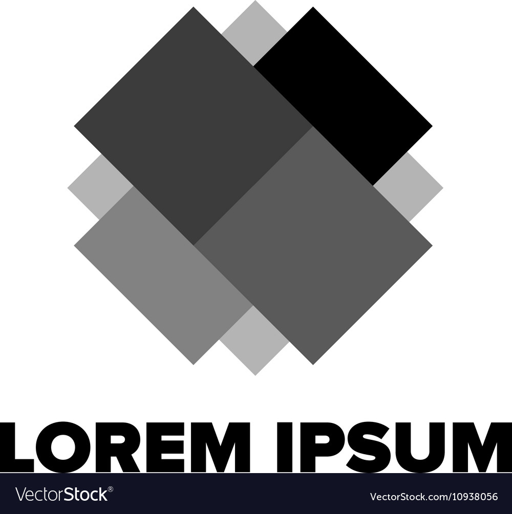 Abstract rectangles logo Royalty Free Vector Image