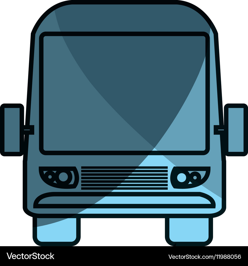 Bus vehicle public isolated icon Royalty Free Vector Image