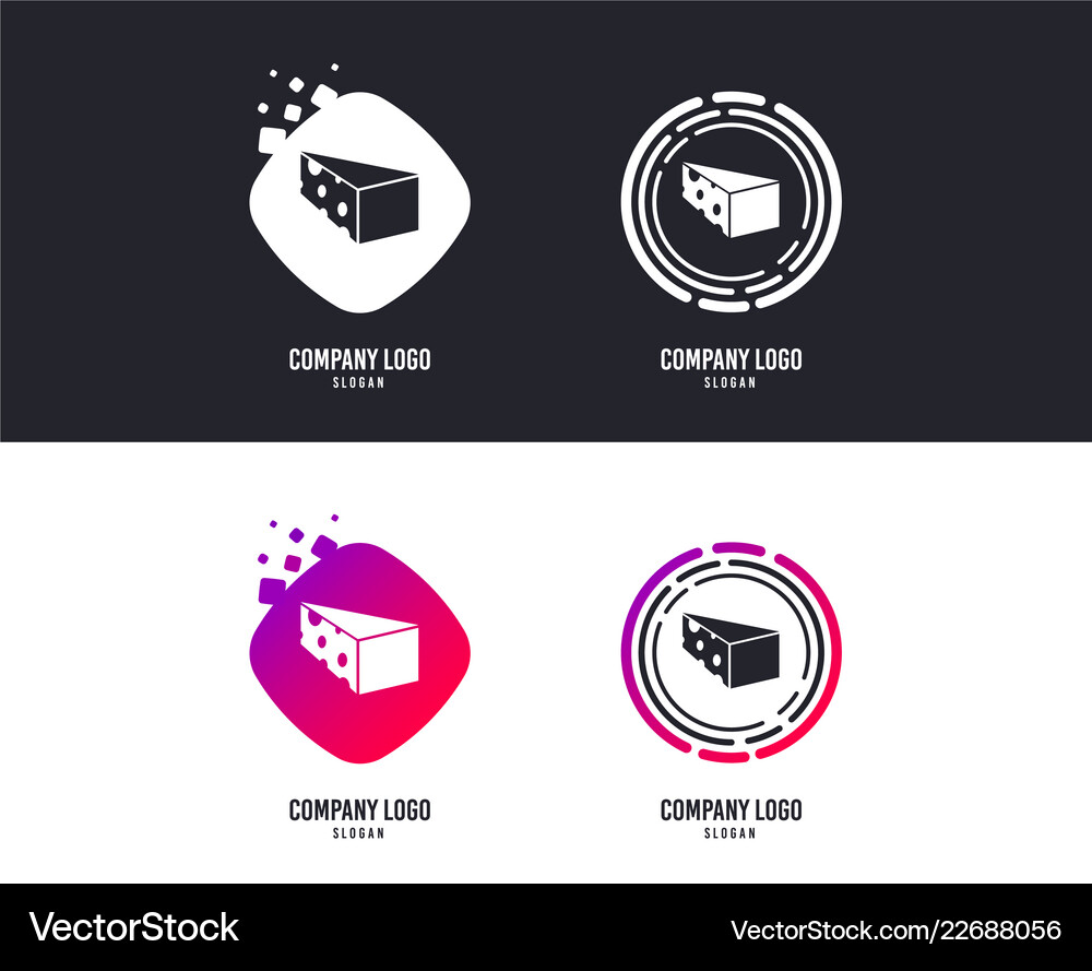 Cheese sign icon slice of Royalty Free Vector Image