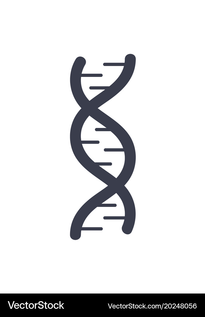 Dna deoxyribonucleic acid chain logo design icon Vector Image
