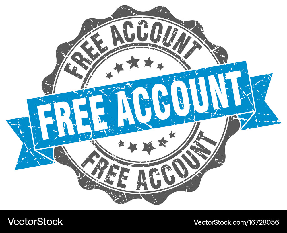 Free account stamp sign seal Royalty Free Vector Image