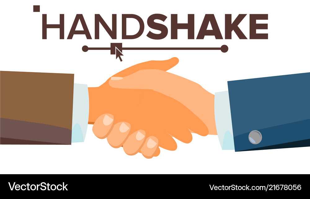 Handshake concept business people Royalty Free Vector Image