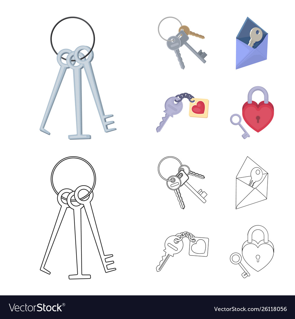 Isolated Object Key And Protection Symbol Vector Image