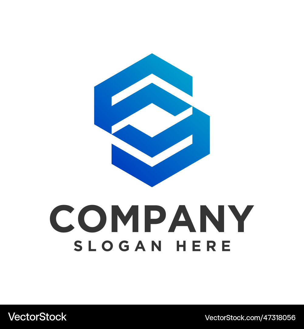 Modern letter s logo icon and Royalty Free Vector Image