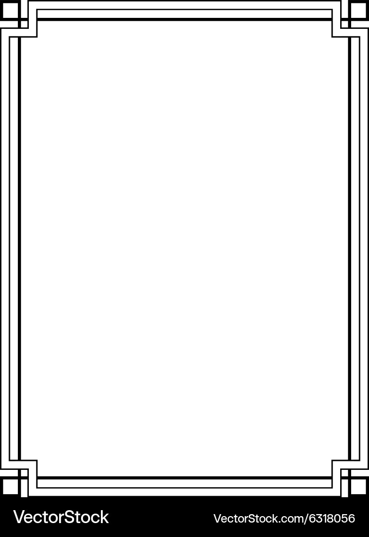 Roman style black ornamental decorative frame Vector Image