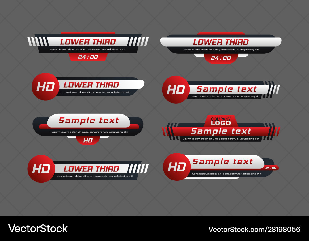 Tv news bar Royalty Free Vector Image - VectorStock
