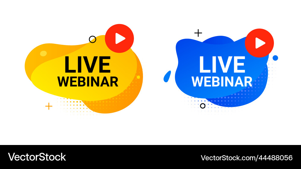Webinar live virtual event icon online video Vector Image