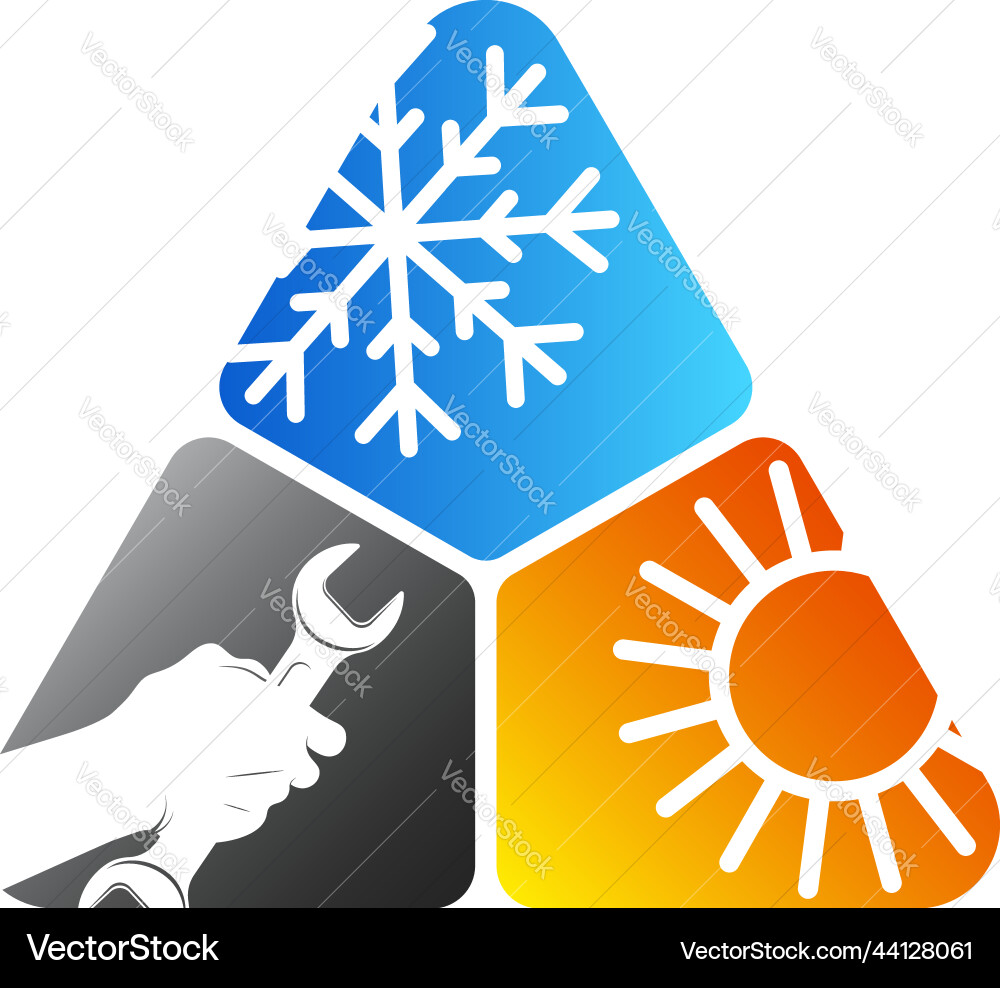 Air conditioning and heating repair Royalty Free Vector