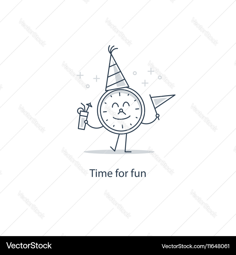 Birthday party fun time friday night Royalty Free Vector