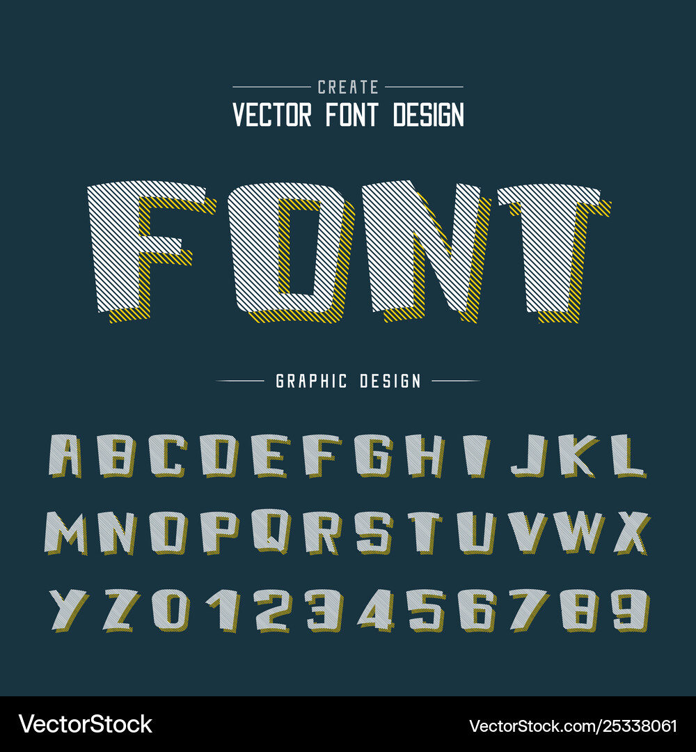 Cartoon font and alphabet bold typeface design Vector Image