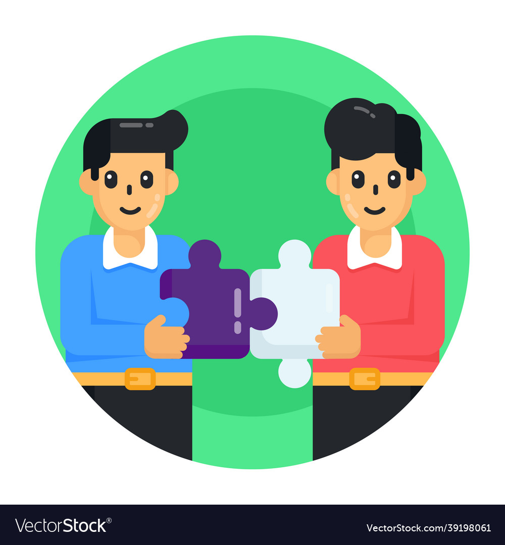 Collaborative partnership Royalty Free Vector Image