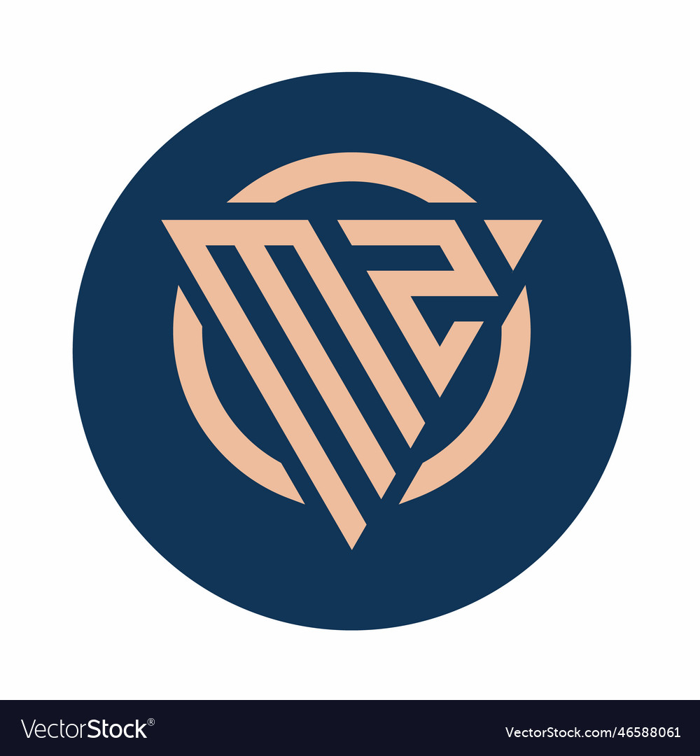 Creative simple initial monogram mz logo designs Vector Image