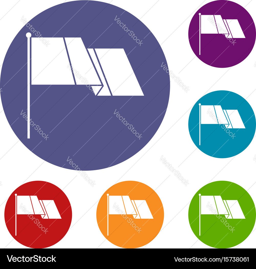 Flag icons set Royalty Free Vector Image - VectorStock