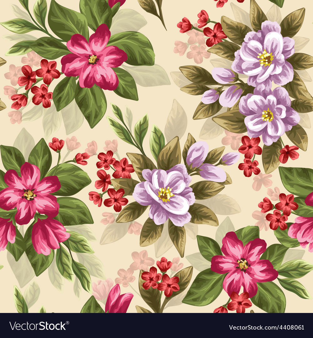 Floral seamless pattern Royalty Free Vector Image