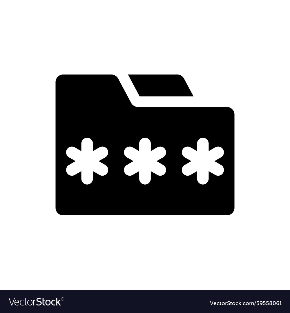 Folder lock icon Royalty Free Vector Image - VectorStock