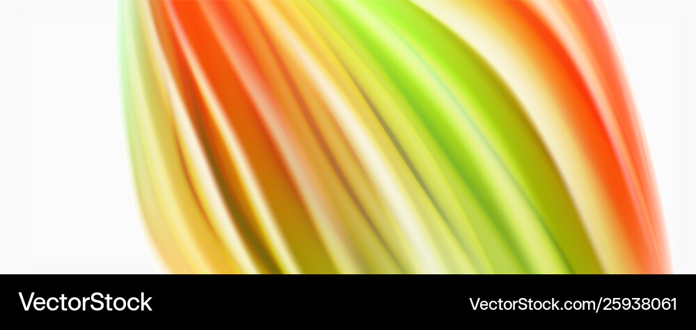 Modern liquid color flow on white - colorful flow Vector Image