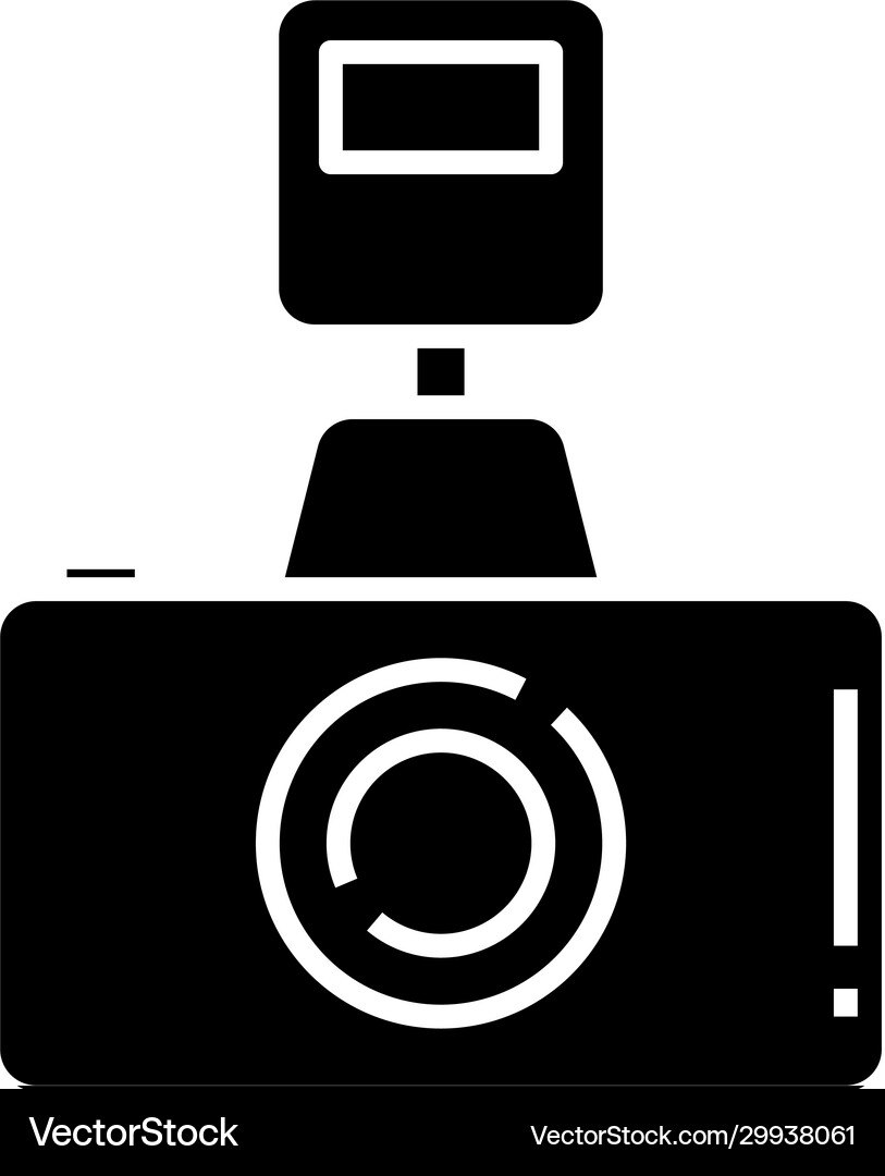 Photo art black icon concept Royalty Free Vector Image