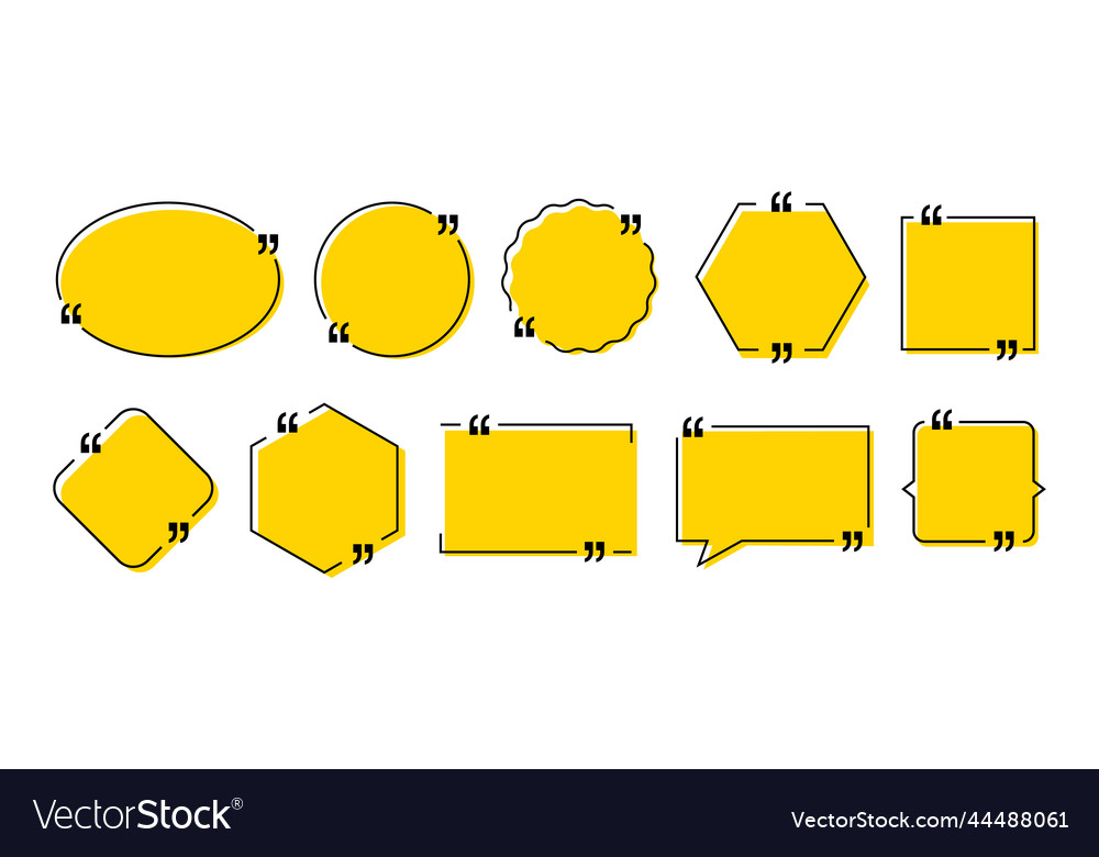 Quote bubbles text dialog message comment Vector Image