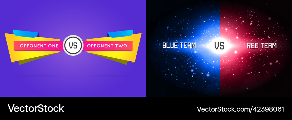 Set of game versus screen fight backgrounds Vector Image