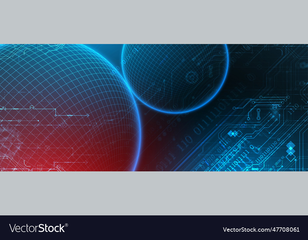 Sphere theme digital technology background Vector Image