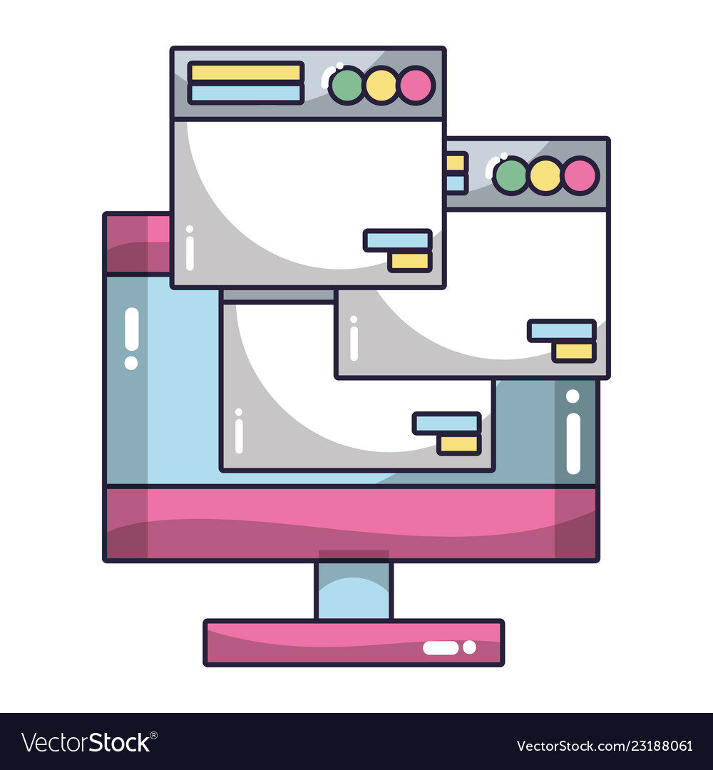 Technology computing cartoon Royalty Free Vector Image