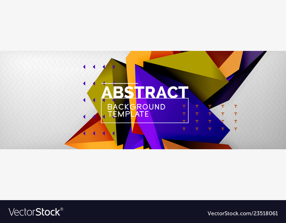 Triangles polygonal background 3d poly Royalty Free Vector