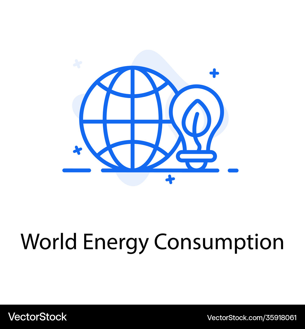 World energy consumption Royalty Free Vector Image