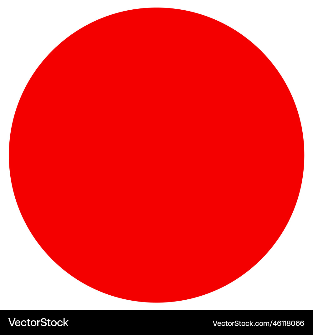 A big red sun icon red sun symbol Royalty Free Vector Image