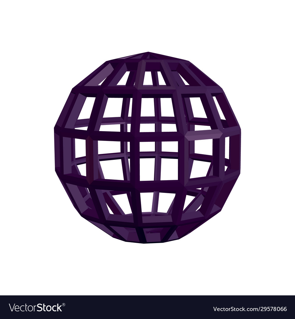 Abstract Sphere Wireframe 3d Royalty Free Vector Image