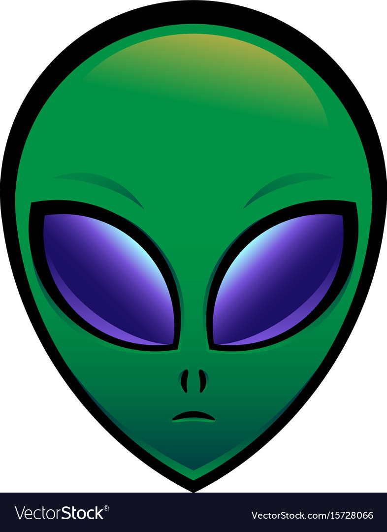 Alien head Royalty Free Vector Image - VectorStock