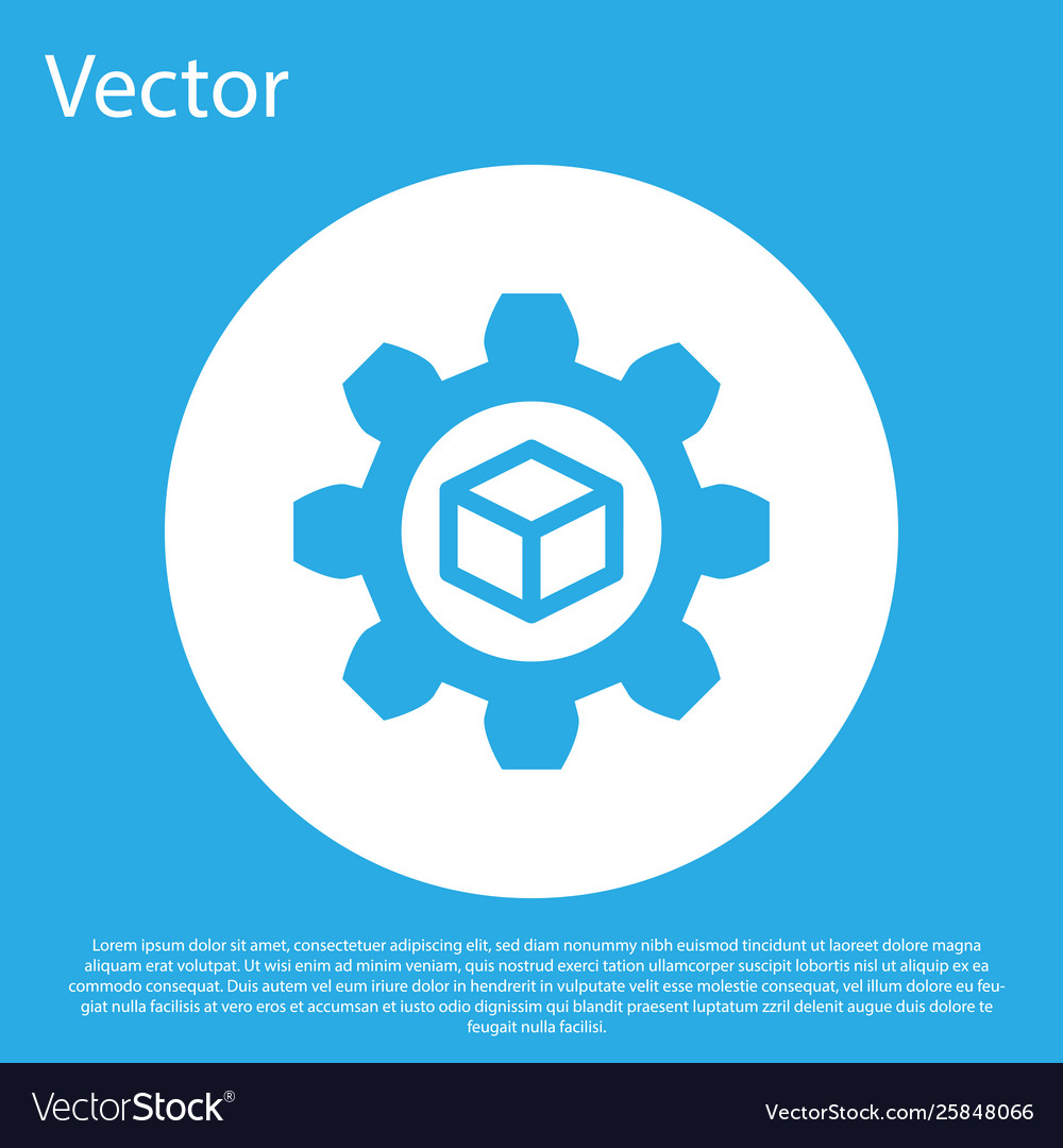 Blue product development icon isolated on Vector Image