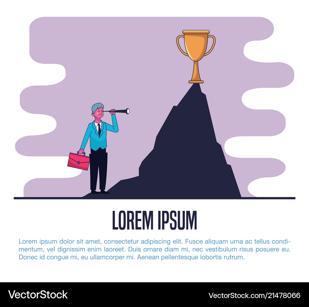Business people poster with information Royalty Free Vector