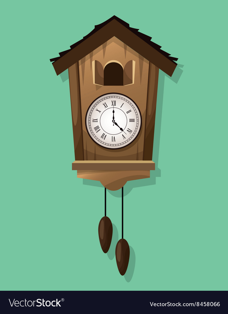 Clock icon object time concept design Royalty Free Vector