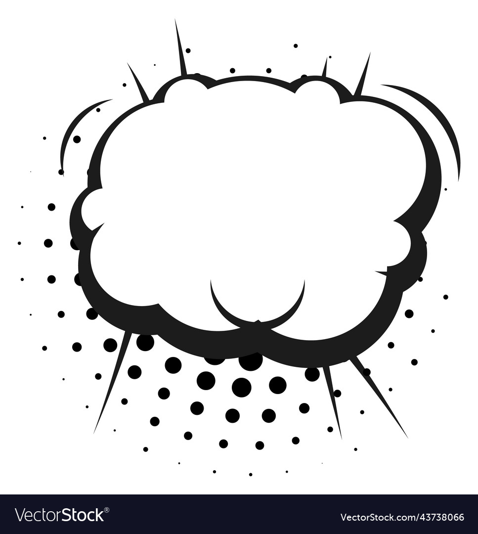 Comic cloud with retro shadow effect empty frame Vector Image