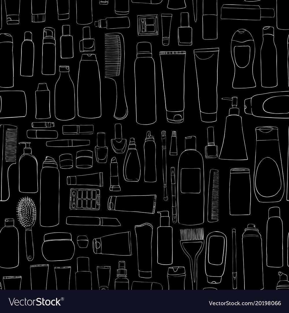 Cosmetic Seamless Pattern Royalty Free Vector Image