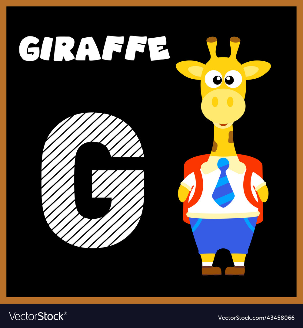 English alphabet letter g Royalty Free Vector Image