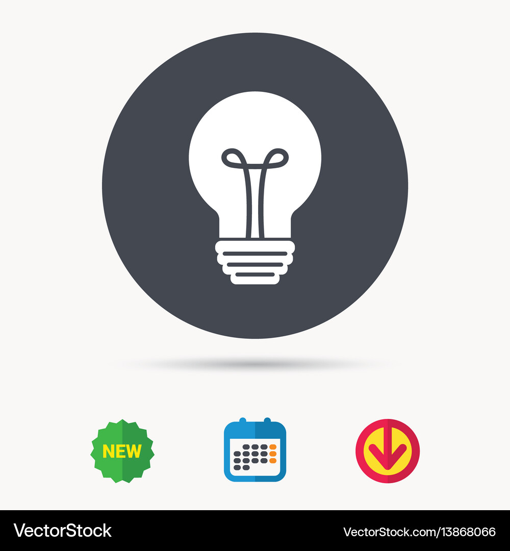 Light bulb icon lamp illumination sign Royalty Free Vector
