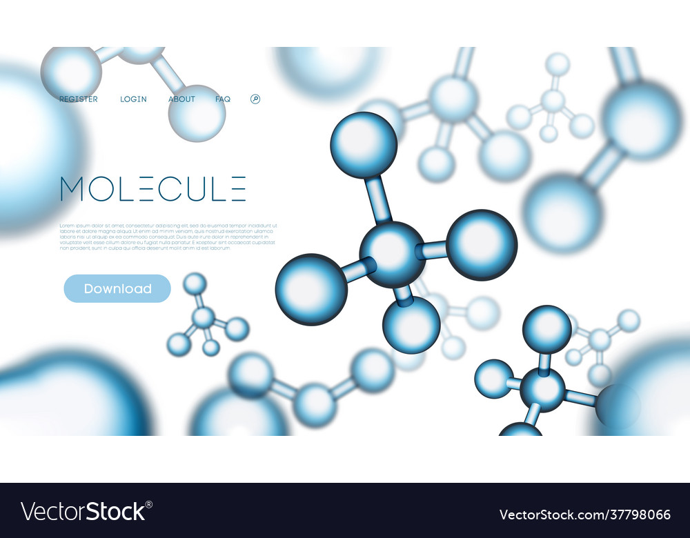 Molecular particles background compounding Vector Image
