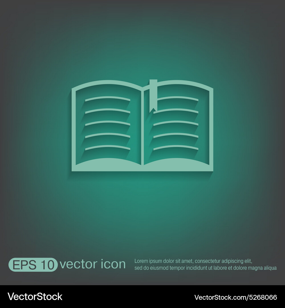 Open book education sign symbol icon book Vector Image