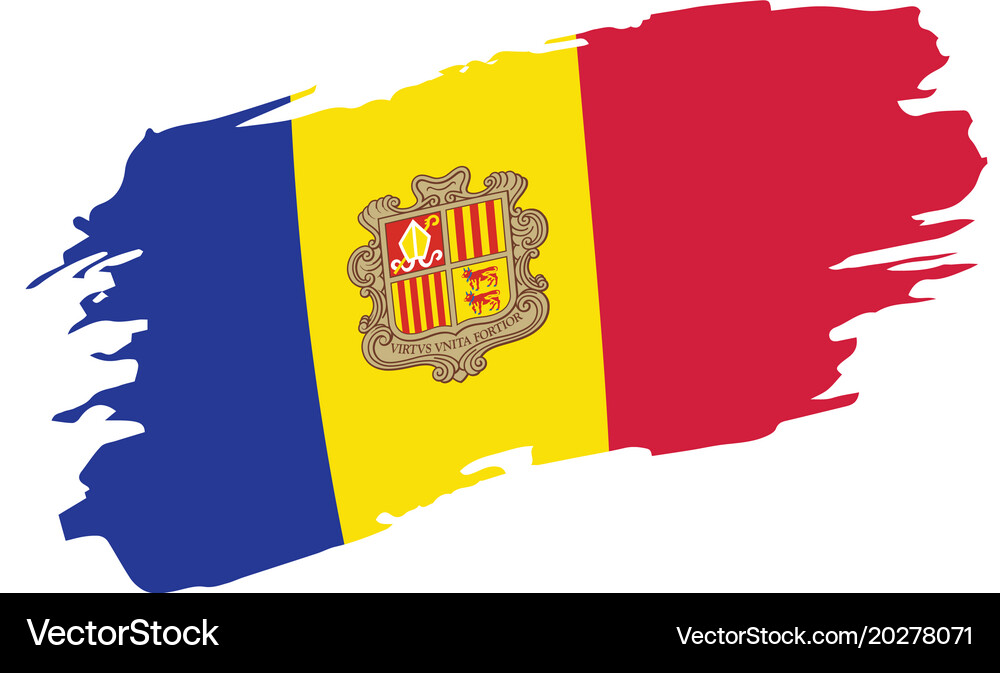 Andora flag Royalty Free Vector Image - VectorStock