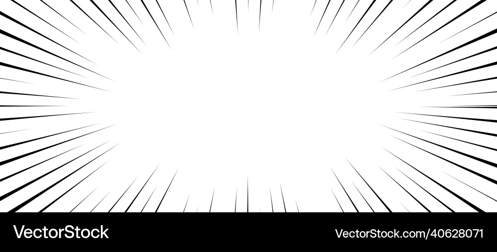 Background of comic book action lines speed lines Vector Image