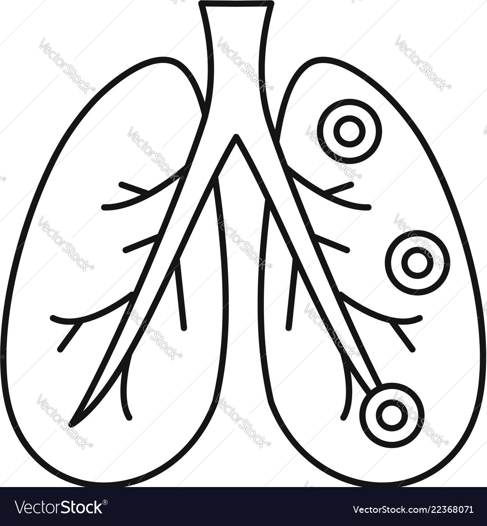 Bronchitis lungs icon outline style Royalty Free Vector Bronchitis lungs icon outline style Royalty Free Vector